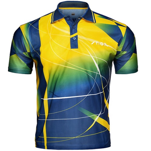 STIGA G14031475 Sublimated Printing Shirt Blue/Yellow - Large - P875 ...
